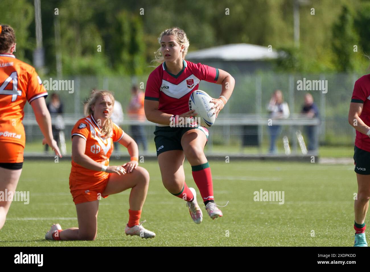 Jasmine Gibbons (Wales) during Netherlands v Wales rugby league. RC ...