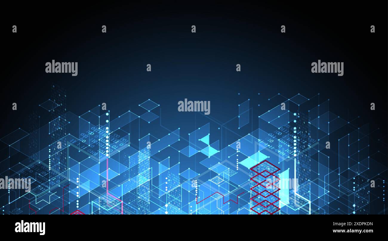 Isometric big data processing concept, cloud database. Abstract ...