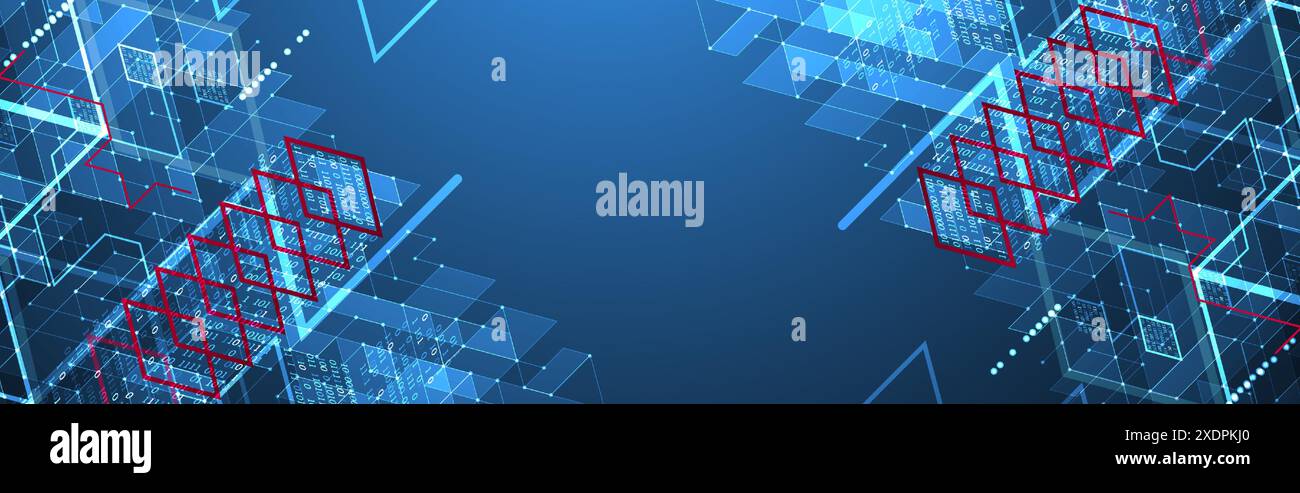 Isometric big data processing concept, cloud database. Abstract ...