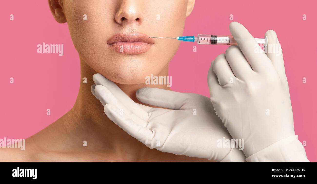 Beauty injections lips augmentation procedure hi-res stock photography and images - Alamy