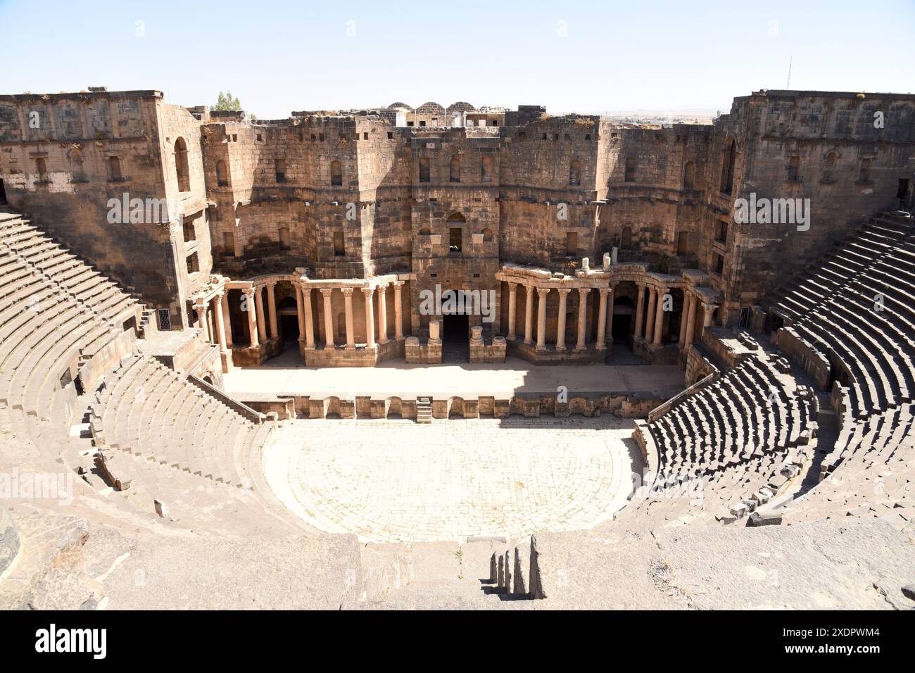 Bosra. 11th June, 2024. This photo taken on June 11, 2024 shows a Roman ...