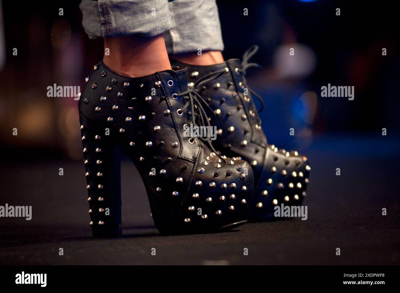 Black studded heels hi-res stock photography and images - Alamy