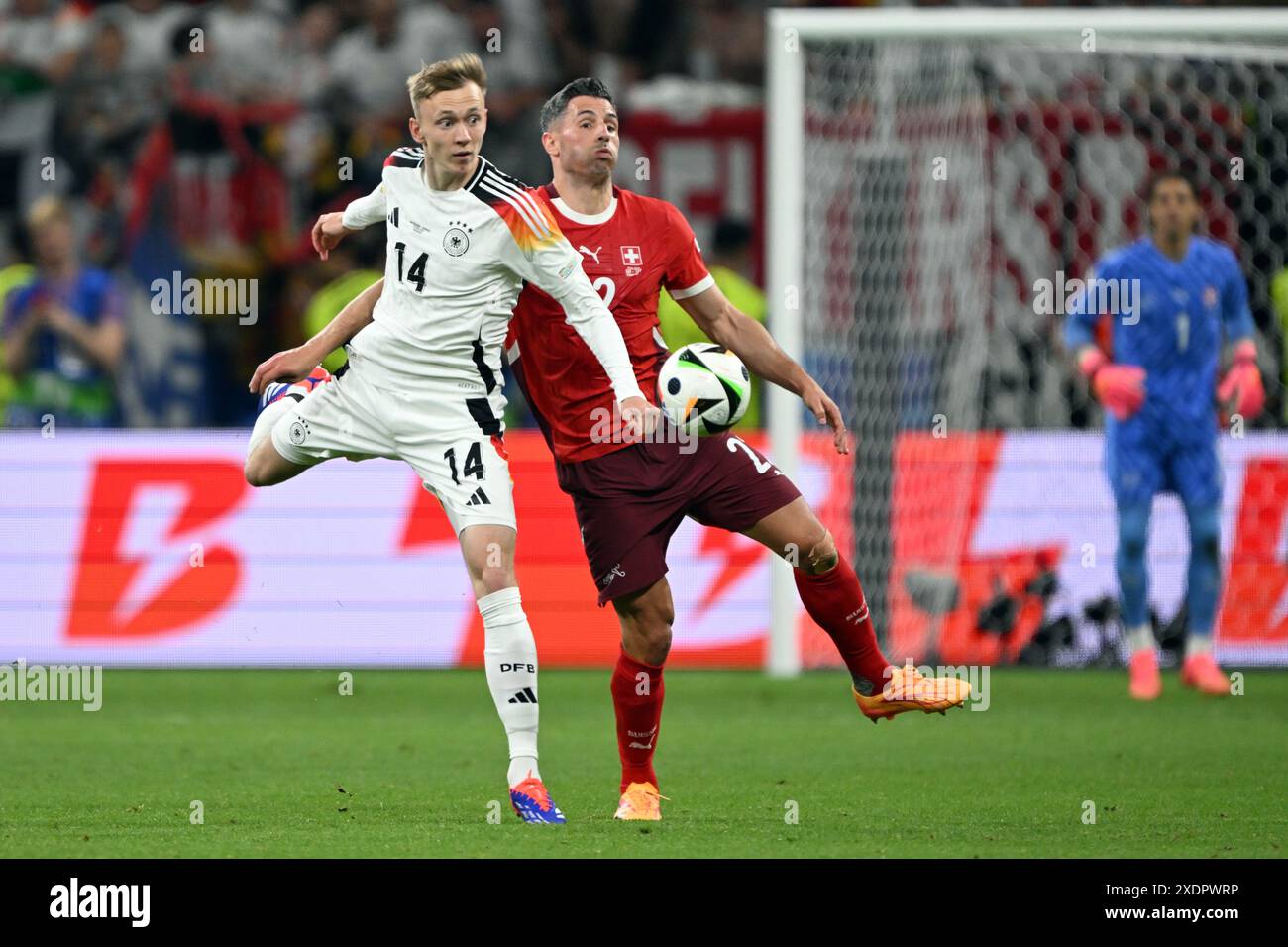 23 June 2024, Hesse, Frankfurt/Main: Soccer: European Championship ...