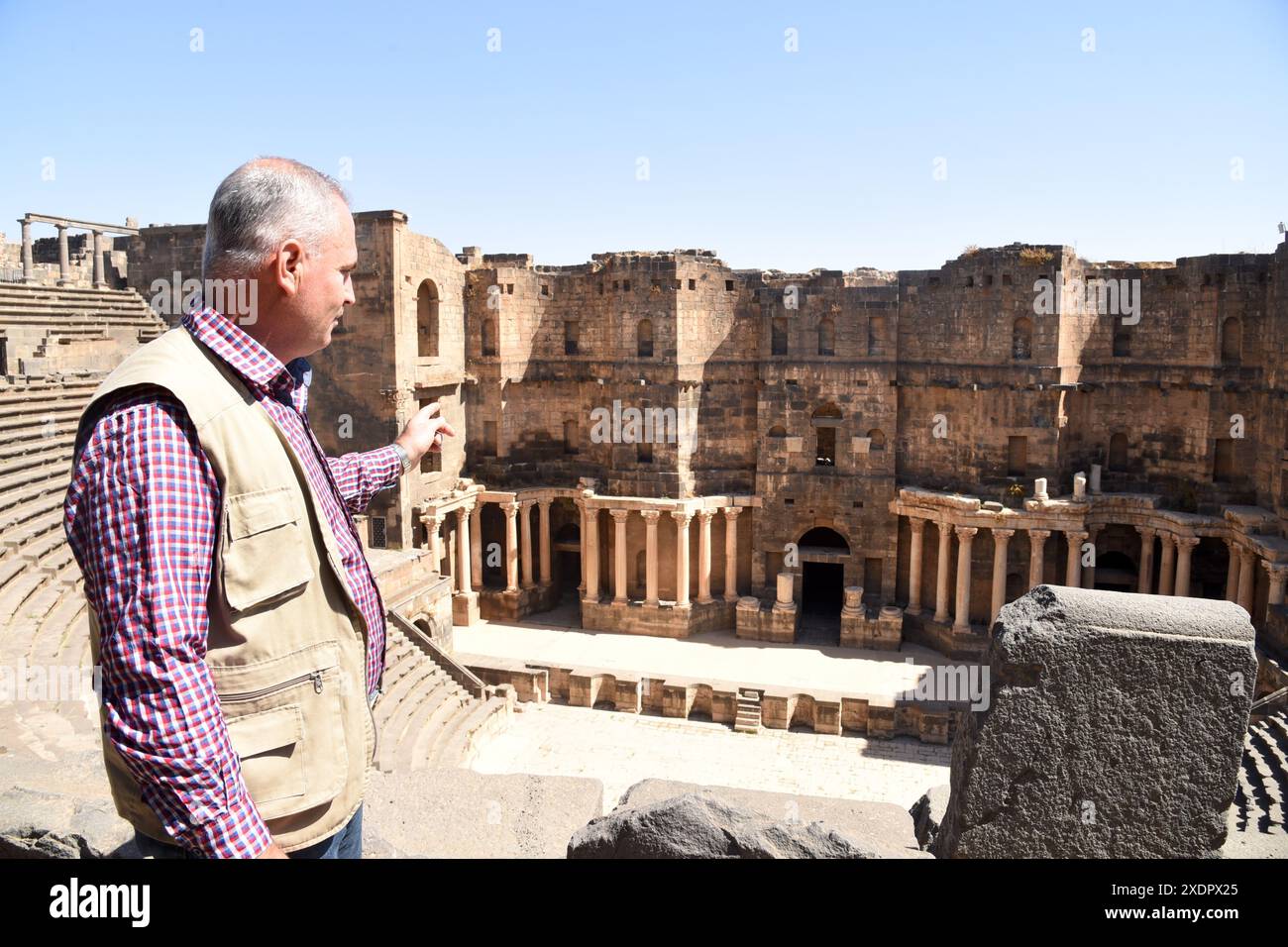 Bosra, Syria. 11th June, 2024. Alaa Al-Salah, director of the Bosra ...