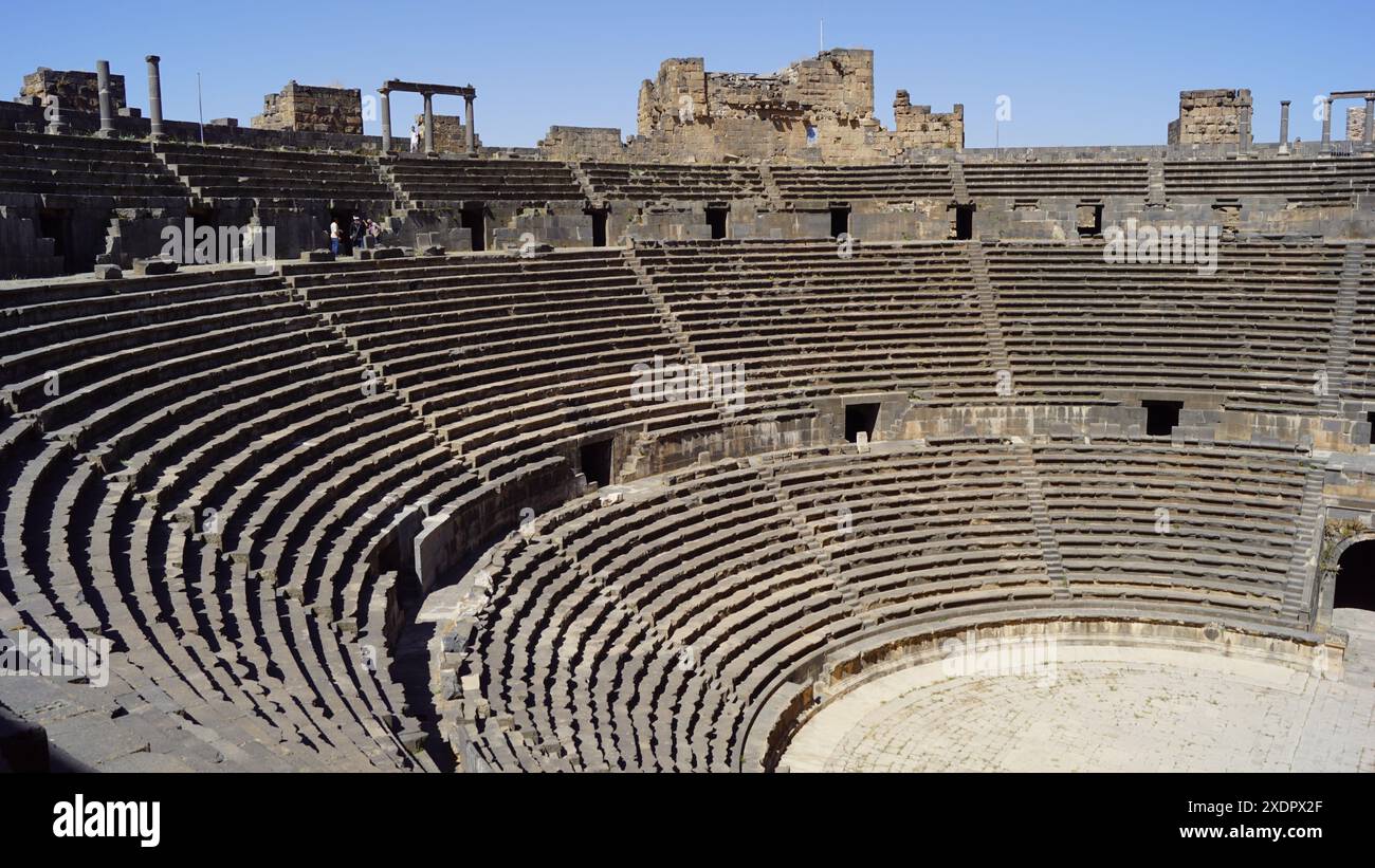 Bosra. 11th June, 2024. This photo taken on June 11, 2024 shows a Roman ...