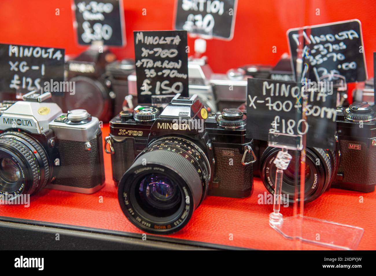 Used Minolta X 700 camera for sale with 35-70mm lense in a camera shop ...