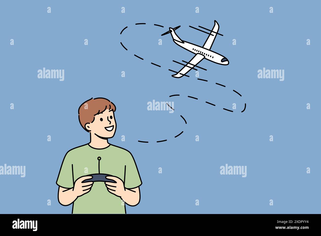 Child remote controlled plane Stock Vector Images - Alamy
