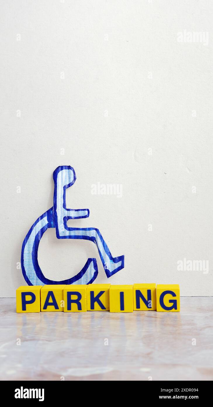 Disability, parking accessibility signs, for people with reduced ...