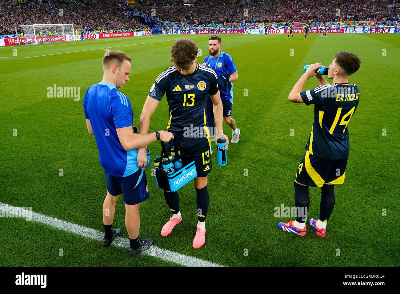 Stuttgart, Germany. 23rd June, 2024. Jack Hendry and Billy Gilmour of ...