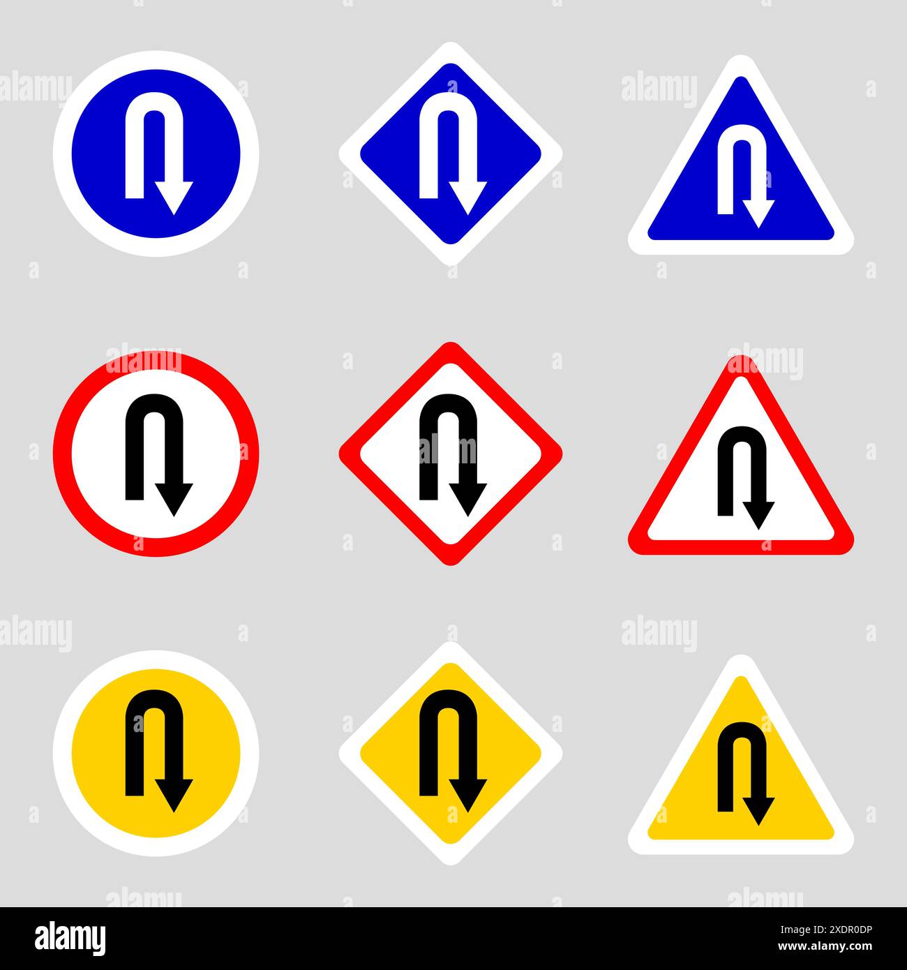 U turn street Stock Vector Images - Alamy