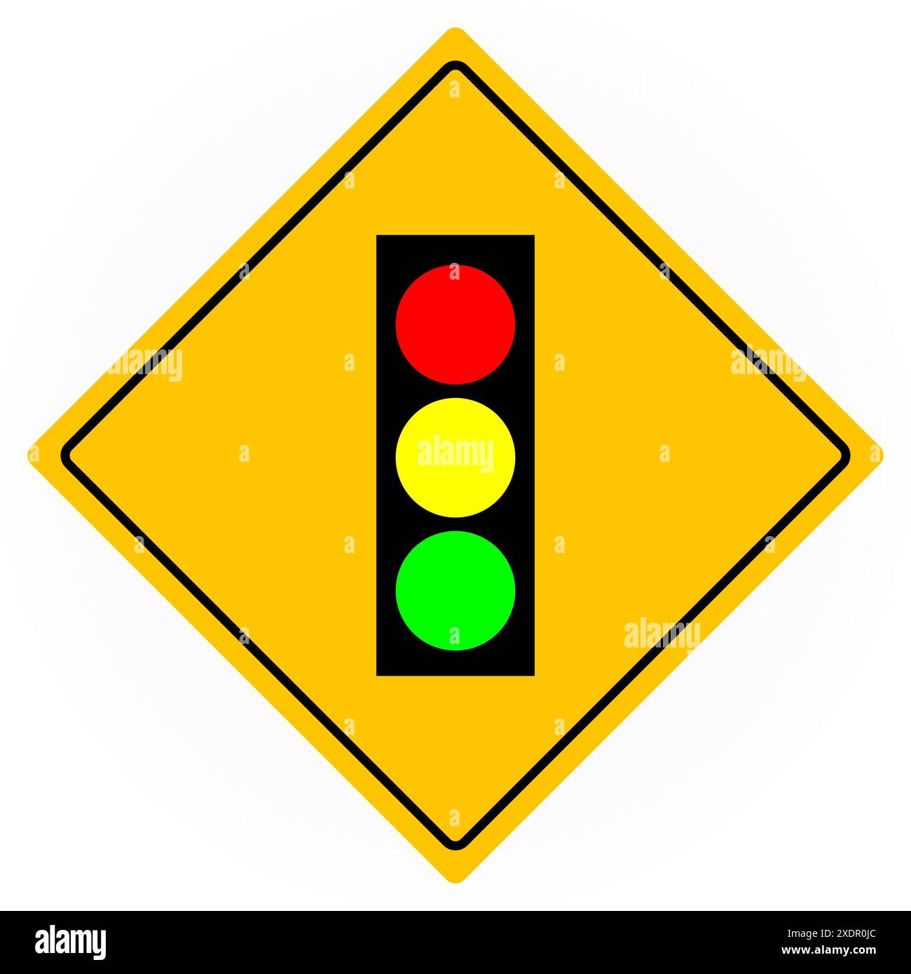 Traffic light ahead sign. Vector illustration Stock Vector Image & Art ...