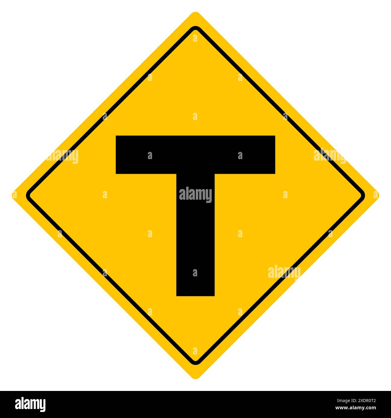 T intersection sign. Vector design Stock Vector Image & Art - Alamy