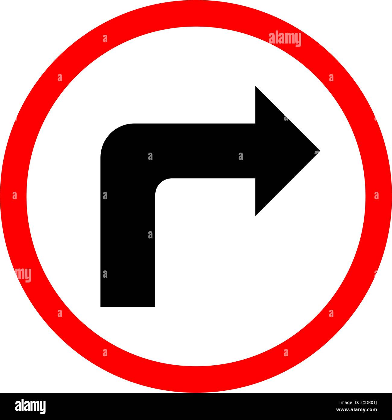 Turn right sign. Vector illustration Stock Vector Image & Art - Alamy