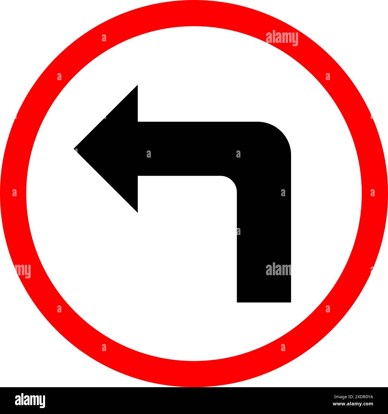 Turn left sign. Vector illustration Stock Vector Image & Art - Alamy