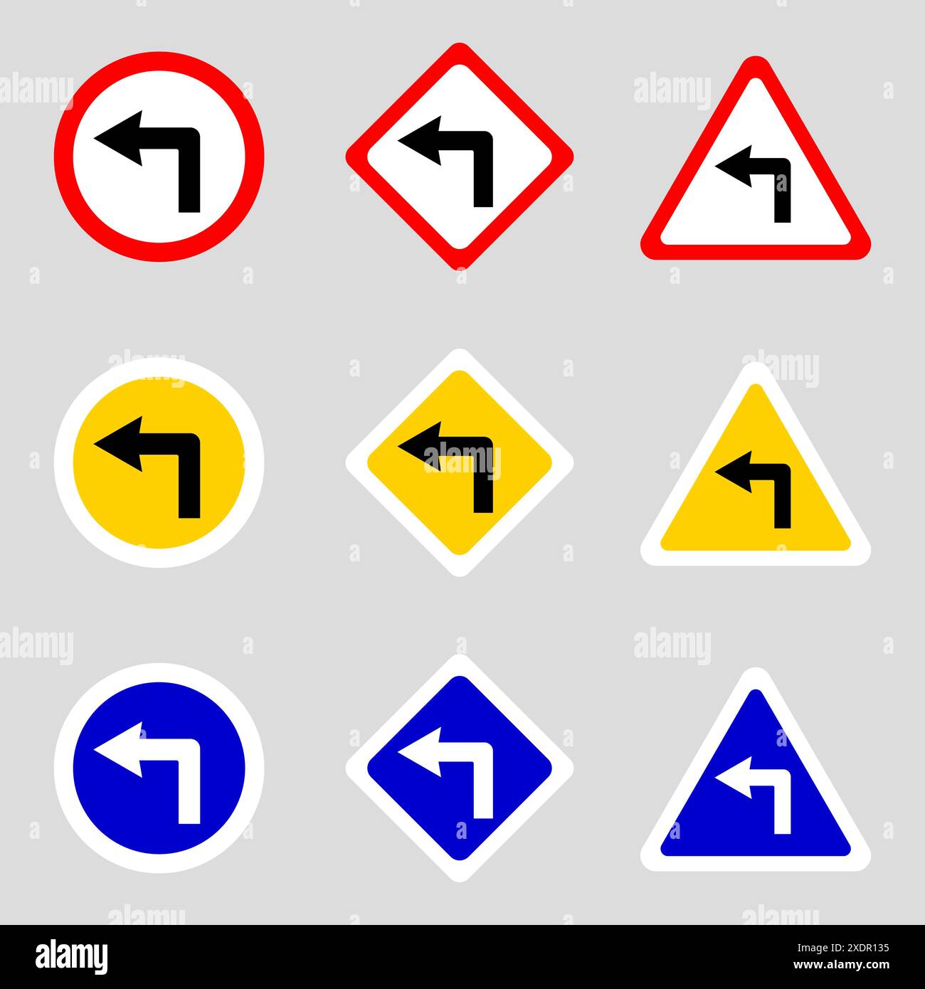 Turn left sign. Vector illustration Stock Vector Image & Art - Alamy