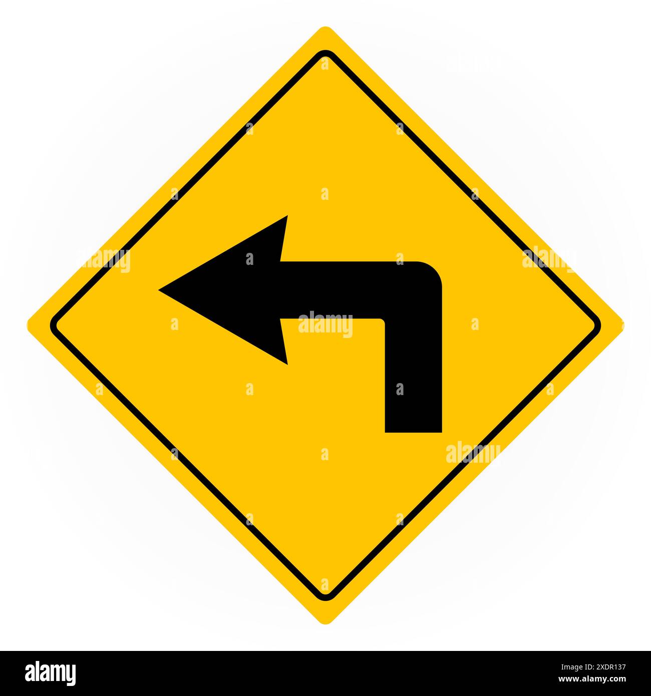 Turn left sign. Vector illustration Stock Vector Image & Art - Alamy