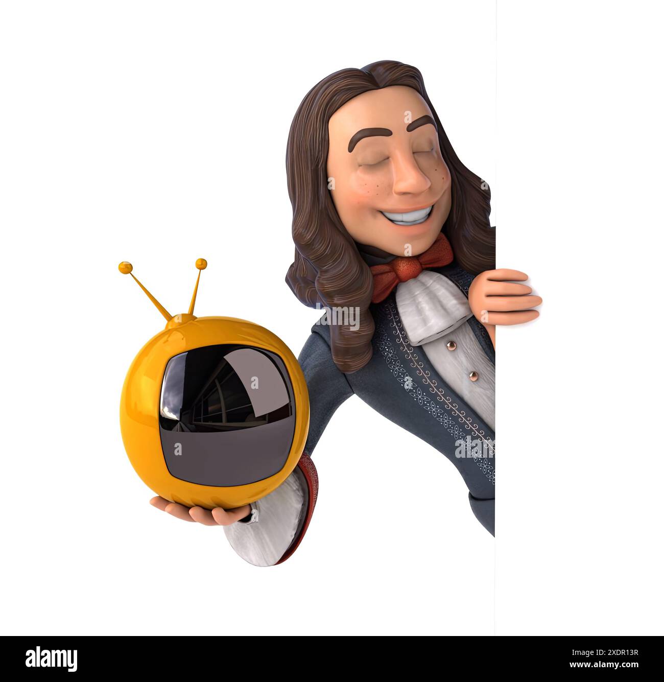 Fun 3D cartoon baroque gentleman Stock Photo - Alamy