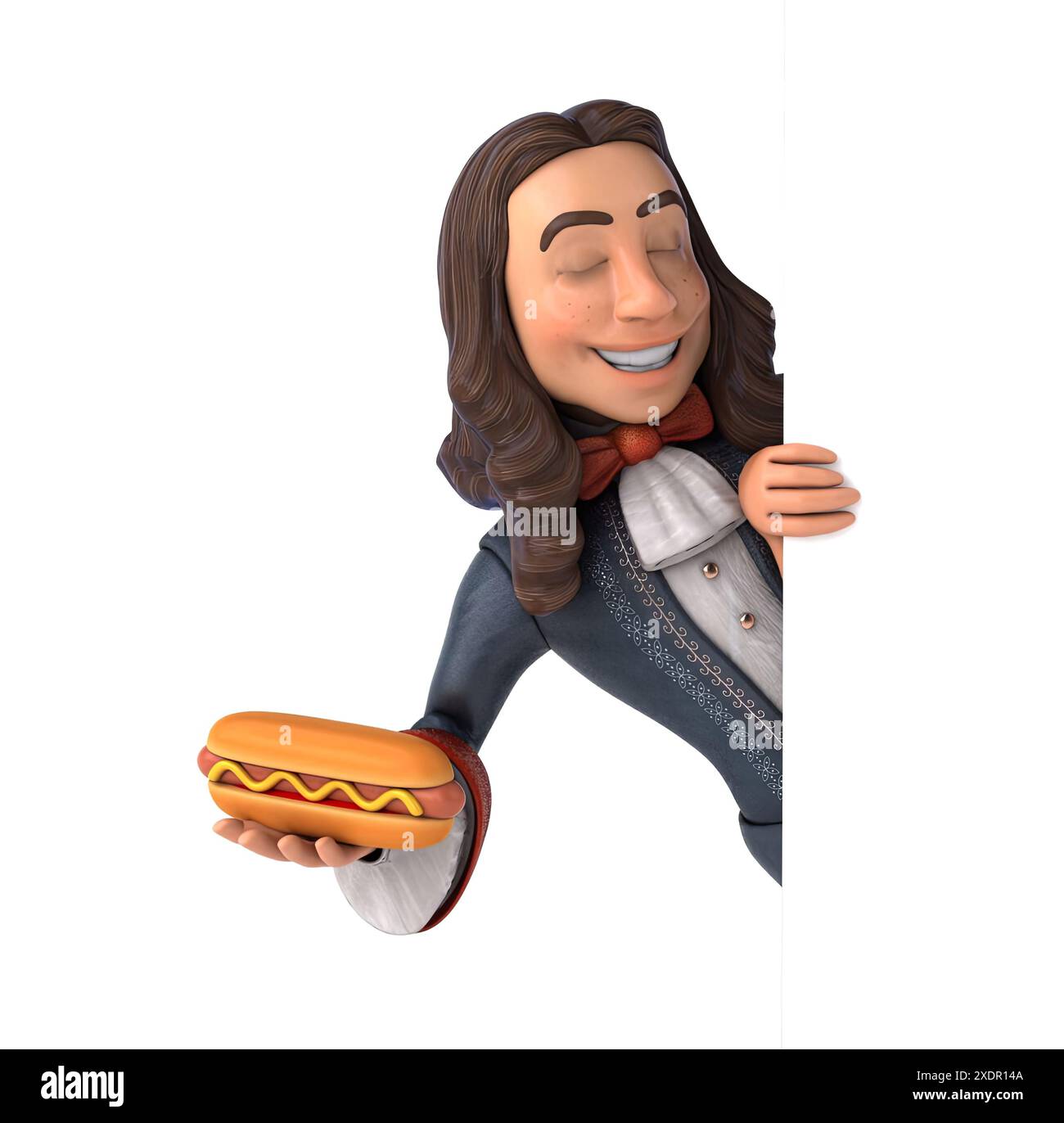 Fun 3D cartoon baroque gentleman Stock Photo - Alamy