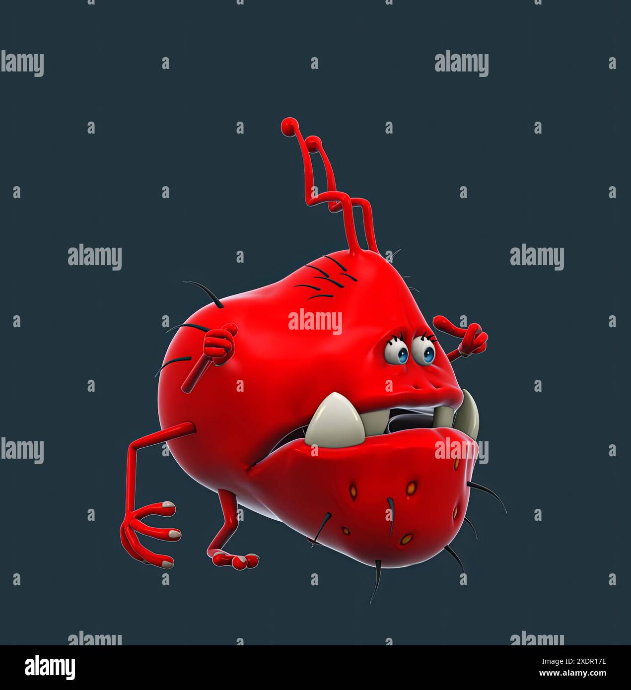 Fun 3D cartoon virus Stock Photo - Alamy