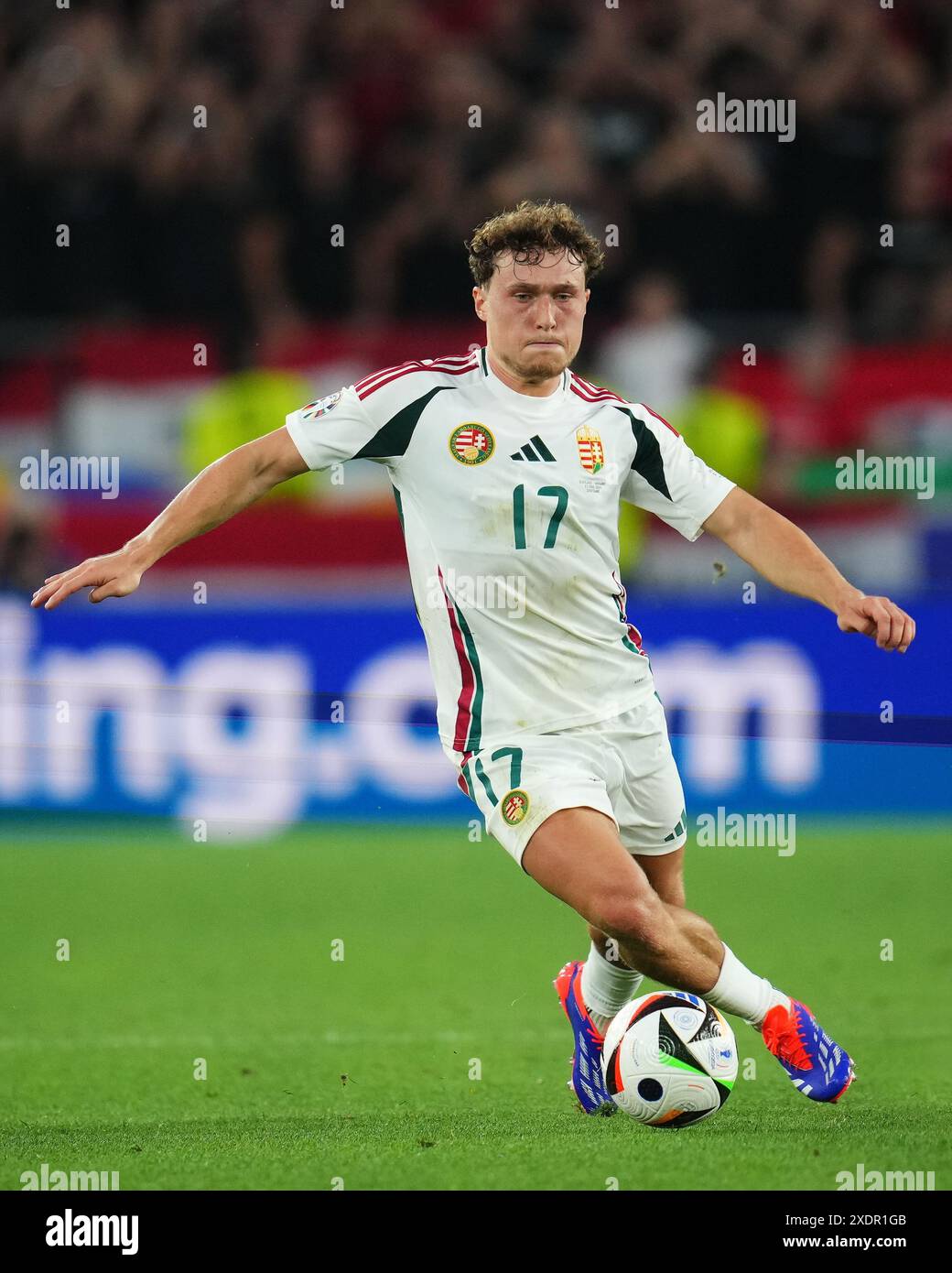 Callum Styles of Hungary during the UEFA Euro 2024 match between ...