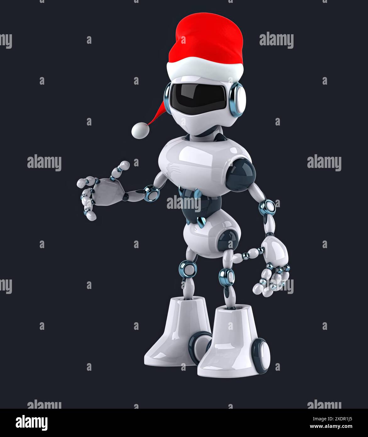 Fun 3D cartoon santa robot talking Stock Photo - Alamy