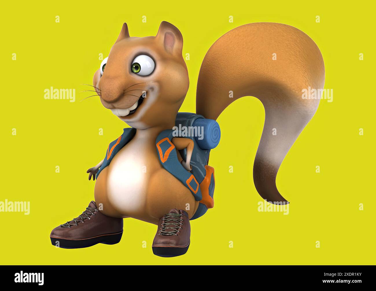 Fun 3d squirrel backpacker cartoon hi-res stock photography and images ...