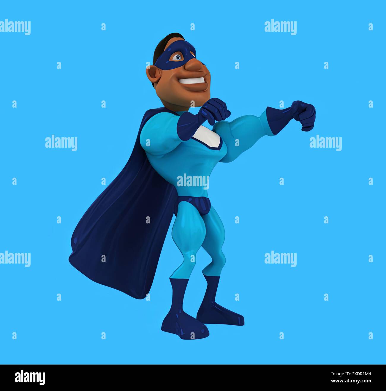 Fun 3D cartoon superhero dancing Stock Photo - Alamy
