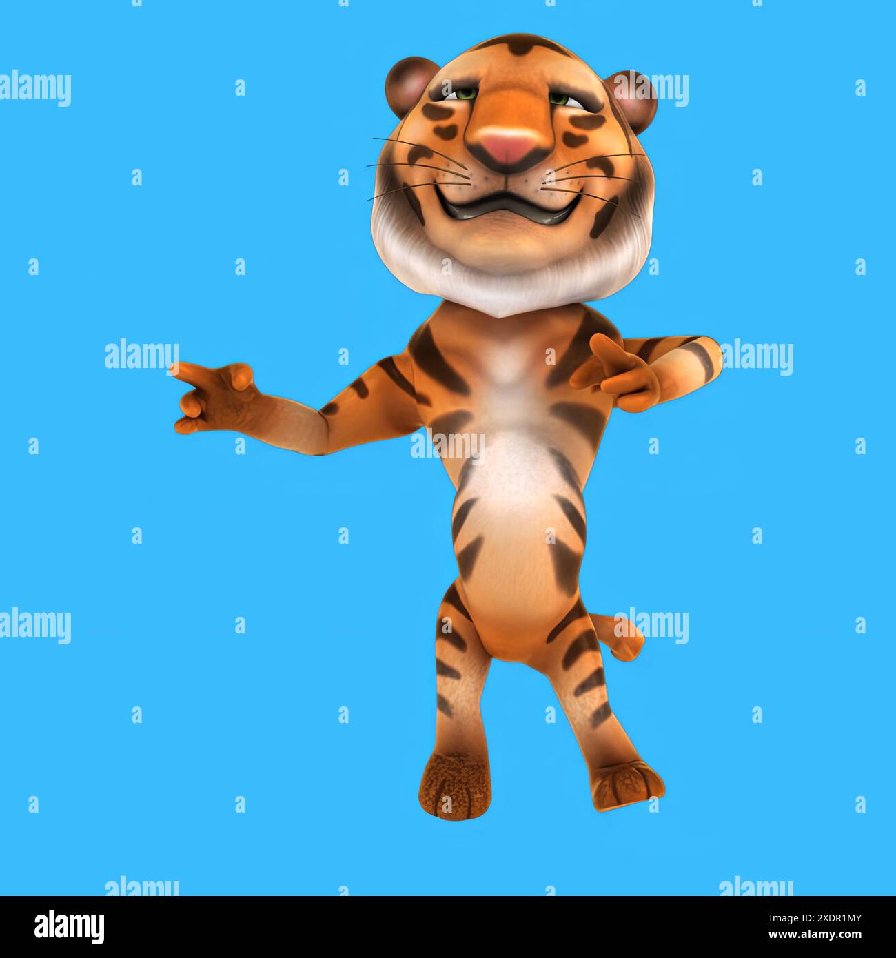 Fun 3D cartoon tiger dancing Stock Photo - Alamy