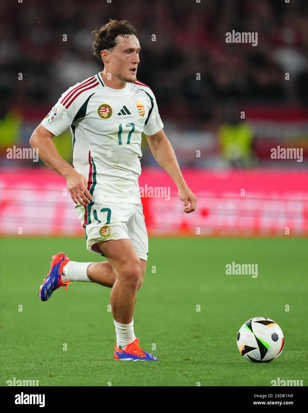 Callum Styles of Hungary during the UEFA Euro 2024 match between ...