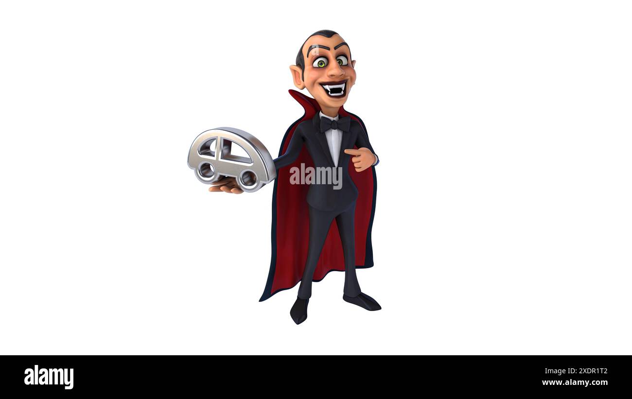 Fun 3d cartoon vampire illustration Stock Photo - Alamy