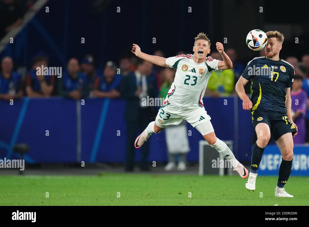Stuttgart, Germany. 23rd June, 2024. Kevin Csoboth of Hungary and Jack ...