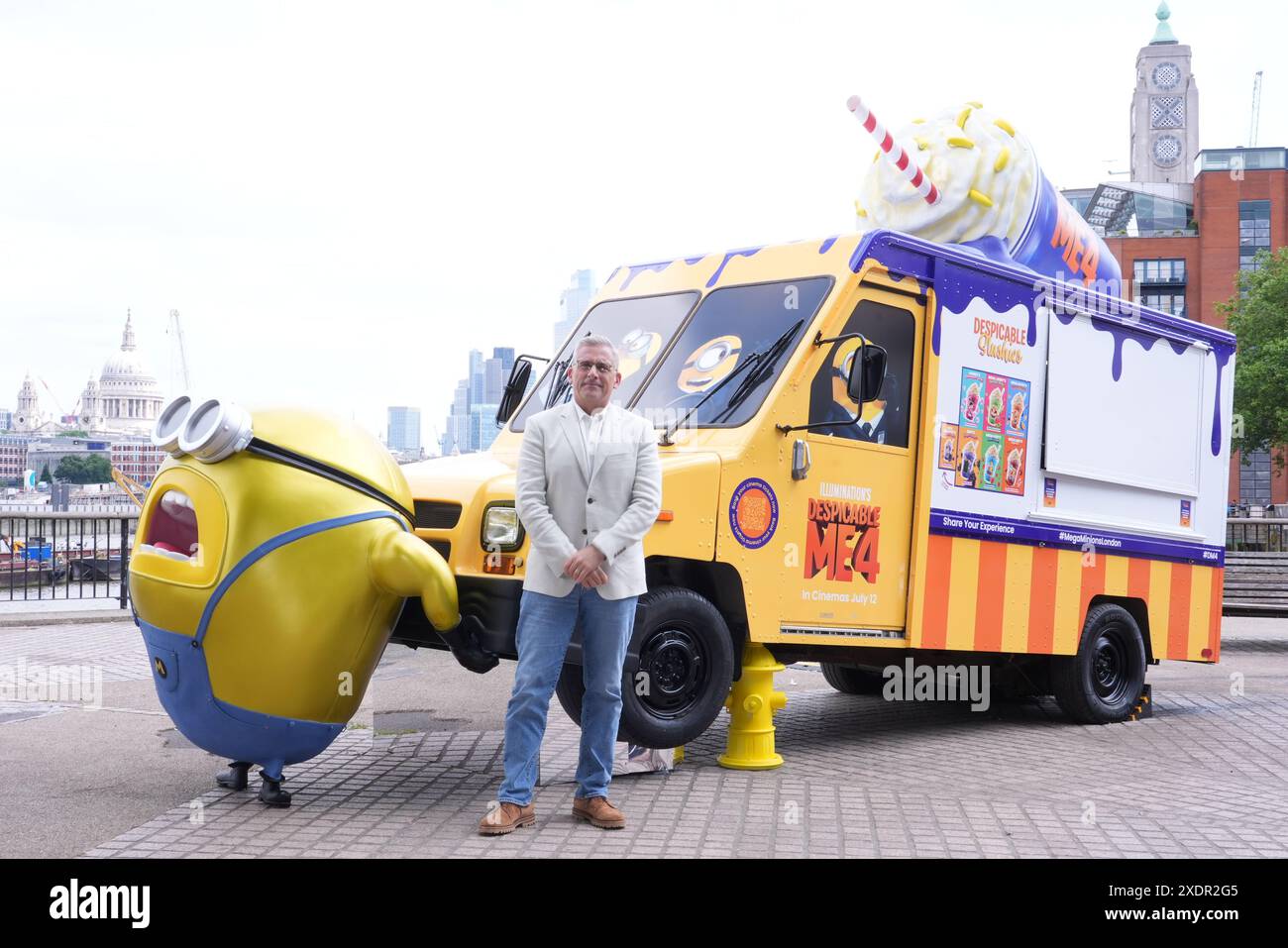 Steve Carell promotes Despicable Me 4, on the Southbank, London ...