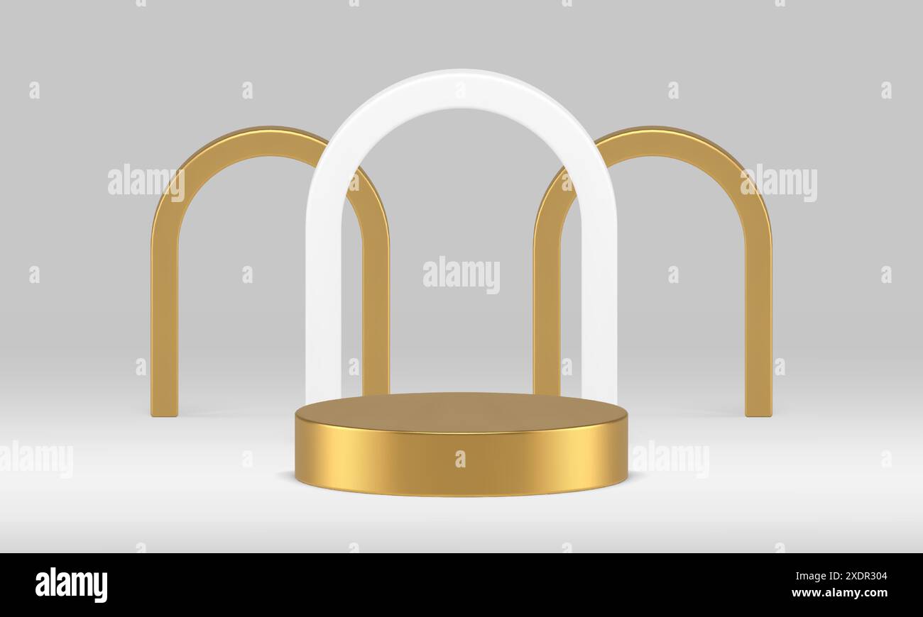 Neutral showroom 3d golden Stock Vector Images - Alamy