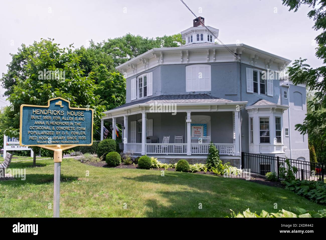 The octagonal Hendricks building, built in 1865 and converted to a ...