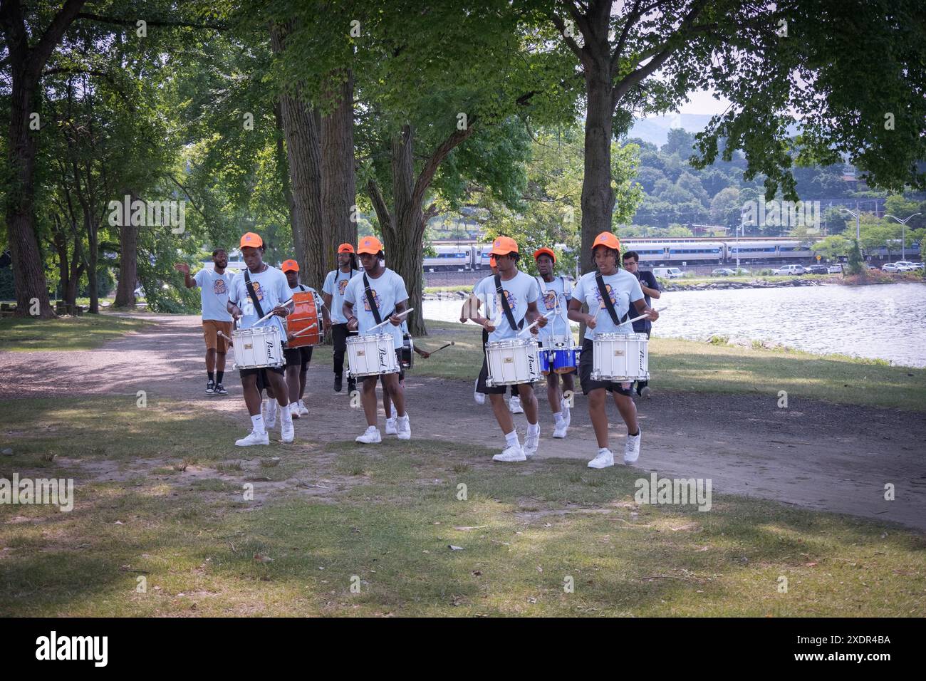 The Marching Cobras out of Yonkers New York arriving at Pete & Toshi ...