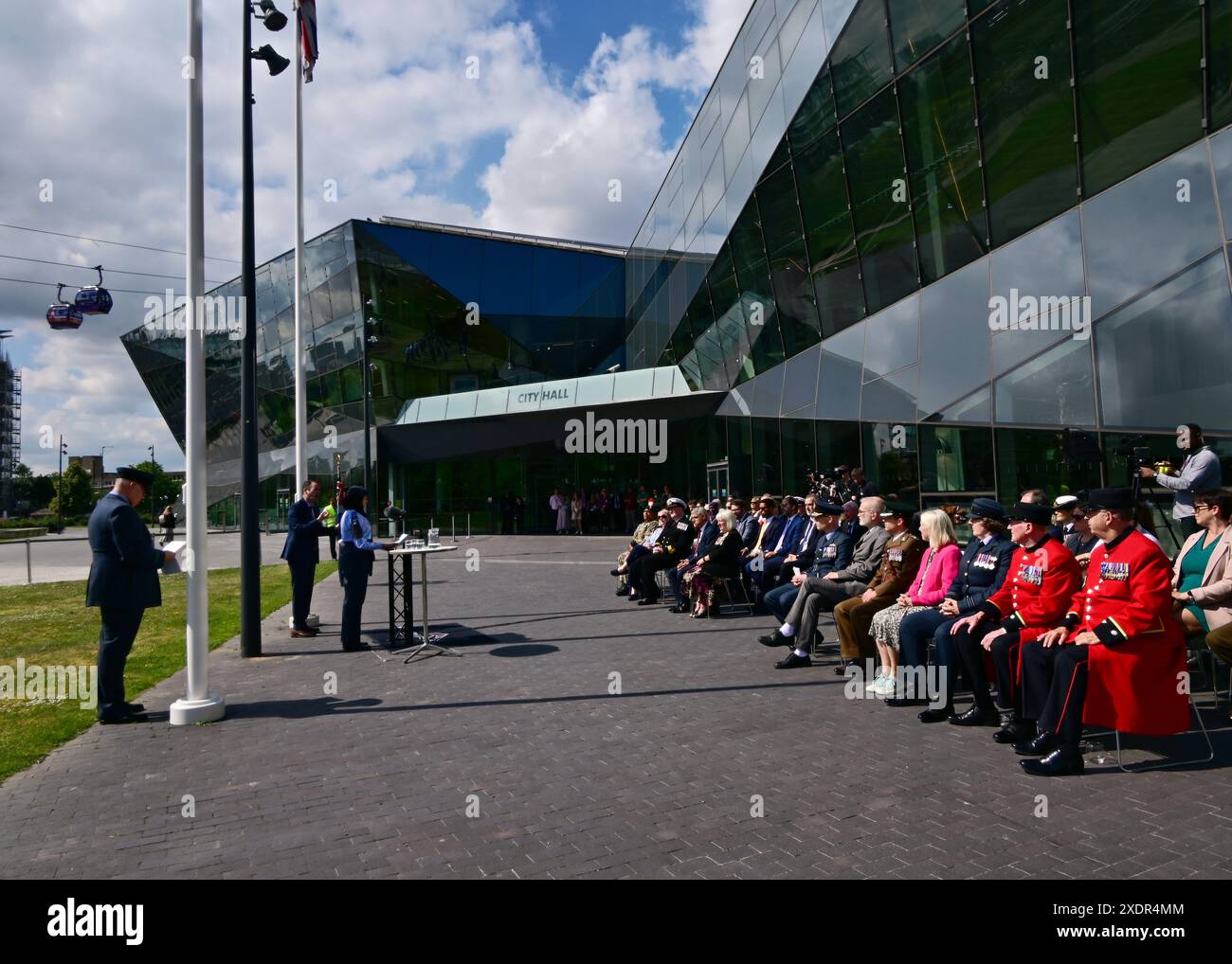 LONDON, UK. 24th June, 2024. RAF Cadet Corporal, Samira Hussein read ...