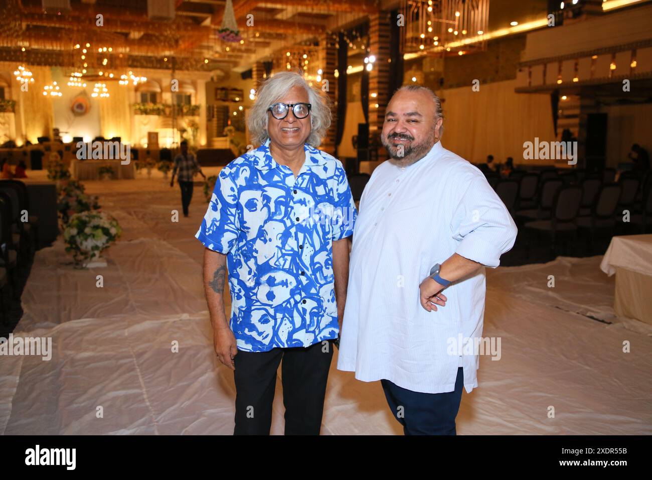 NEW DELHI, INDIA - JUNE 16: Sudip Roy and Fashion designer and ...