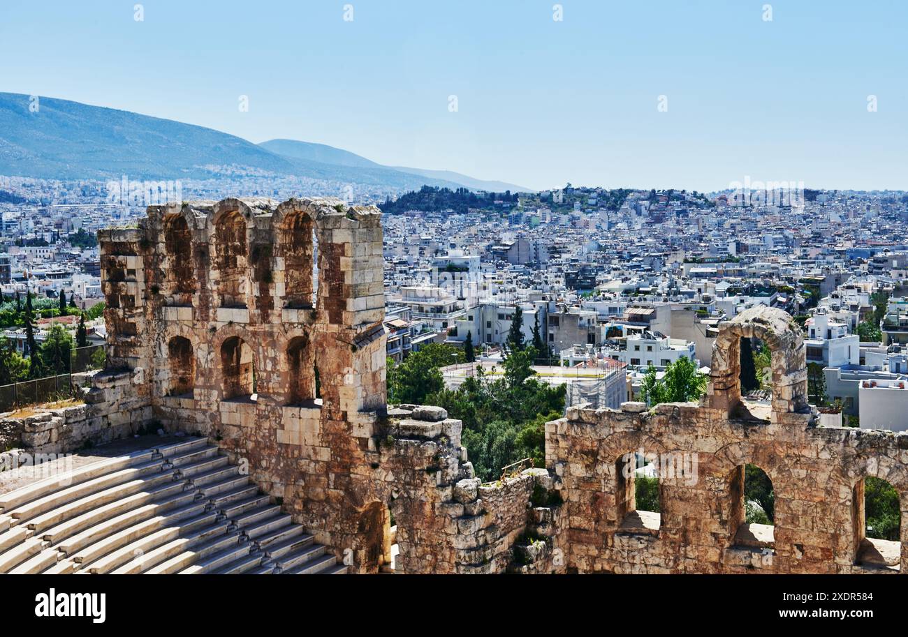 Odeon of Herodes Atticus theater, Athens, Greece Stock Photo - Alamy