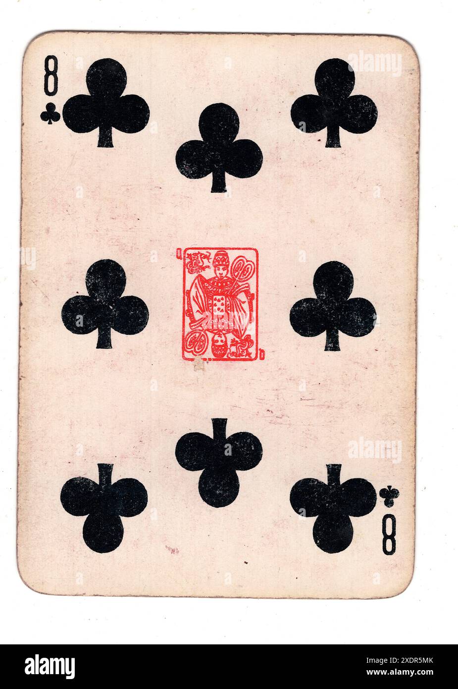Antique Chinese style eight of clubs playing card from the ancient game ...