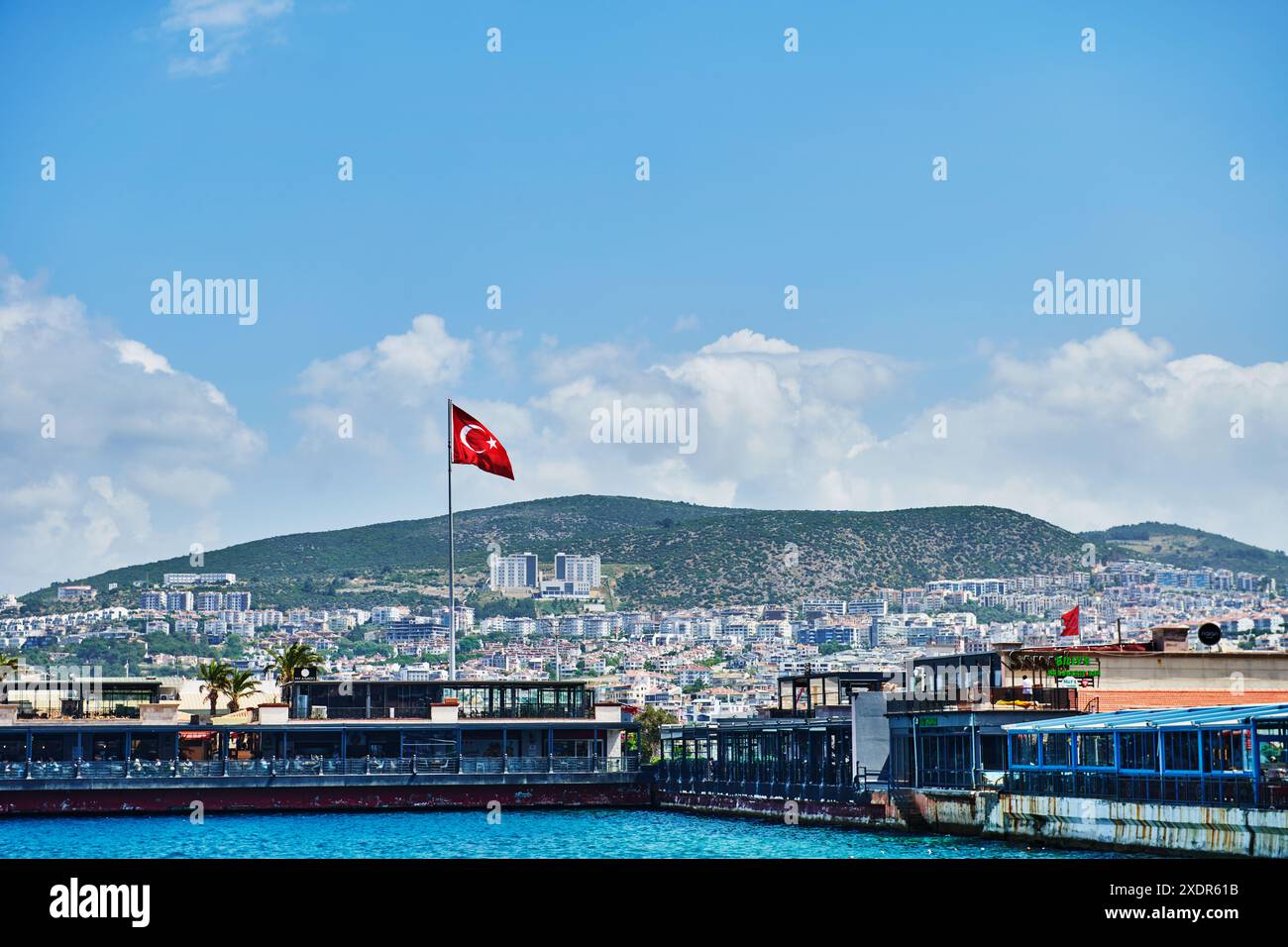 Turkey kusadasi view flag turkey hi-res stock photography and images ...