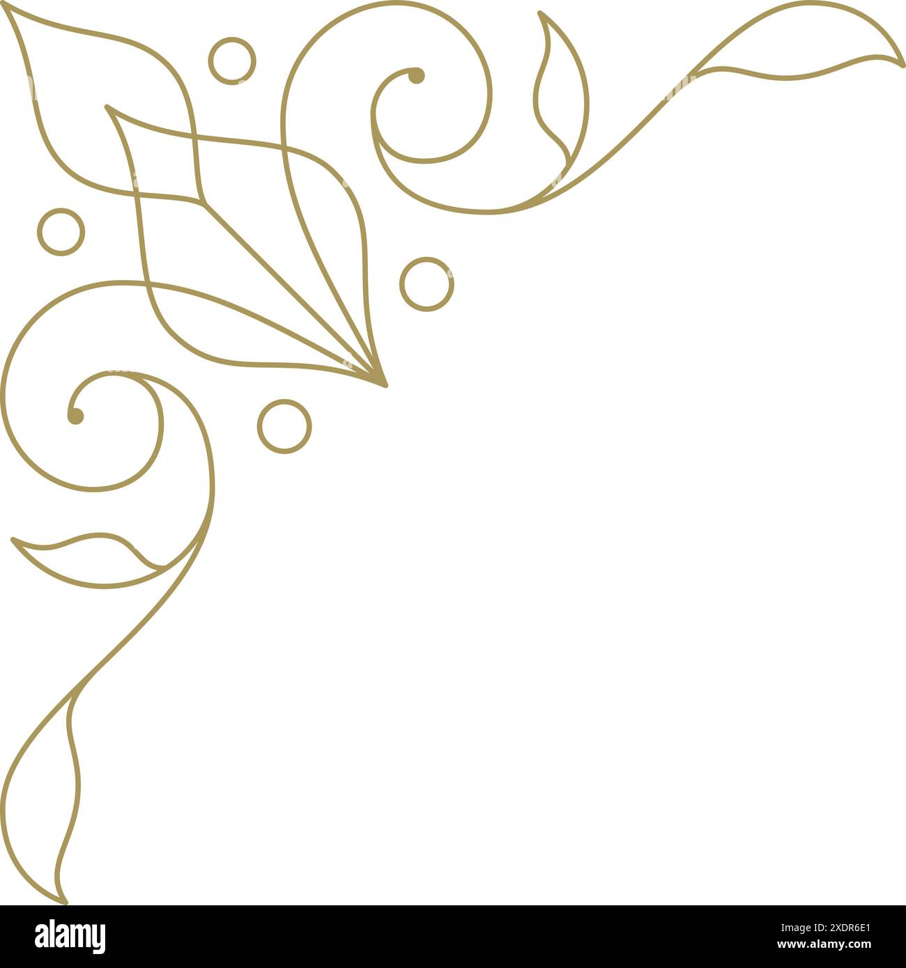 Decorative vintage ornament frame corner vector design element ...