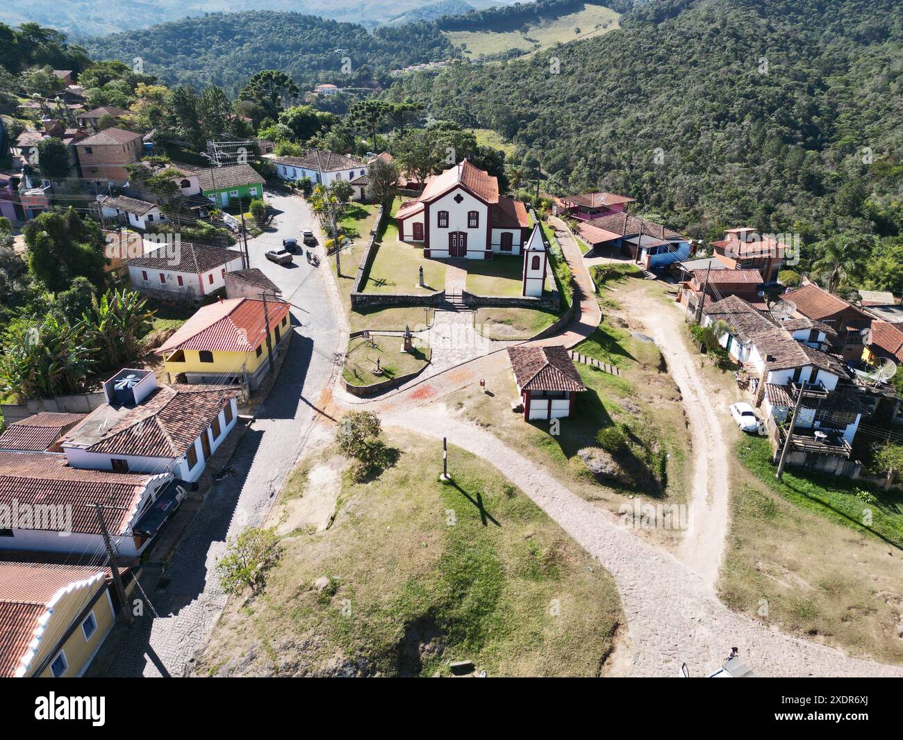 An aerial view of the Nossa Senhora da Conceicao Mother Church in ...