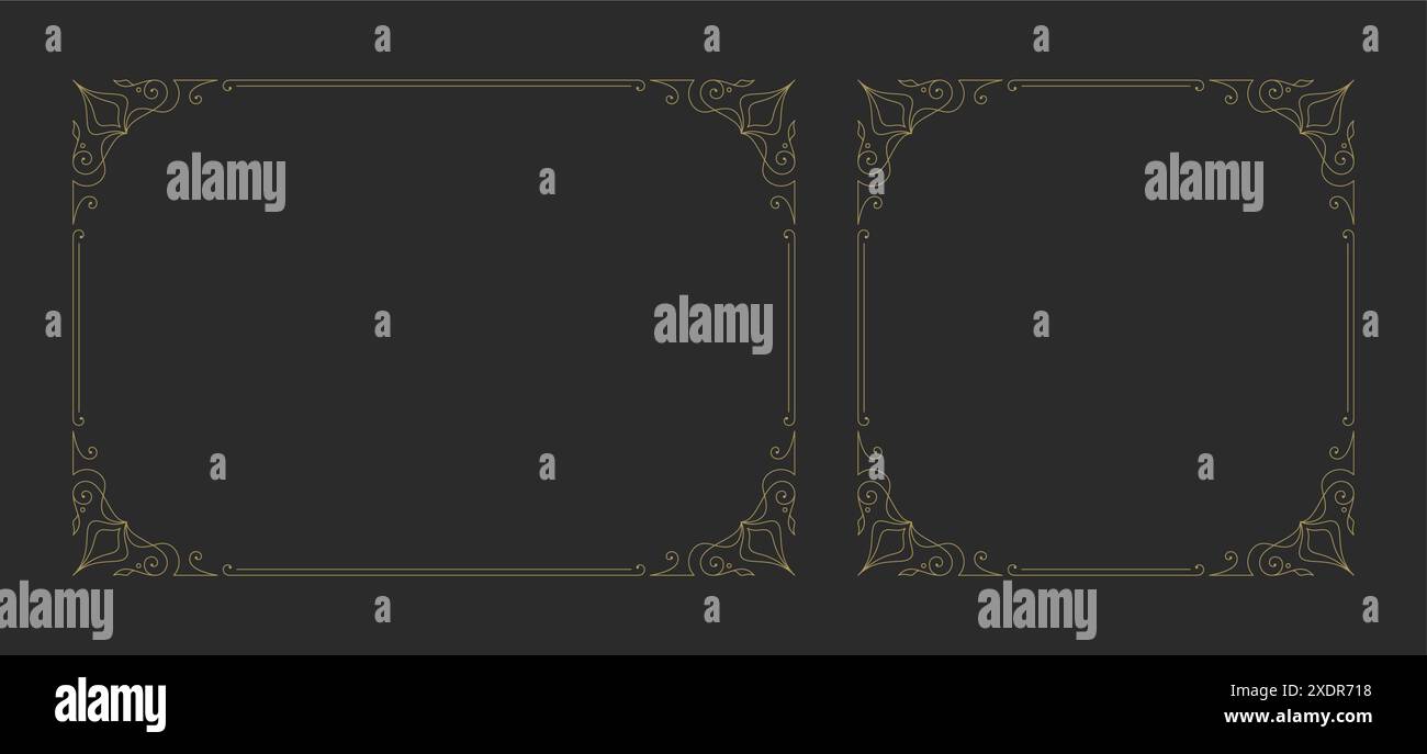Decorative vintage ornament frame vector design element. Flourishes ...