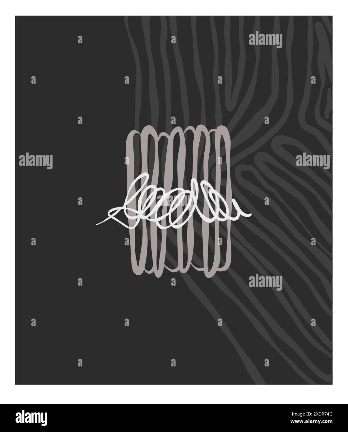 Hand drawn vector abstract graphic line art simple,contemporary ...