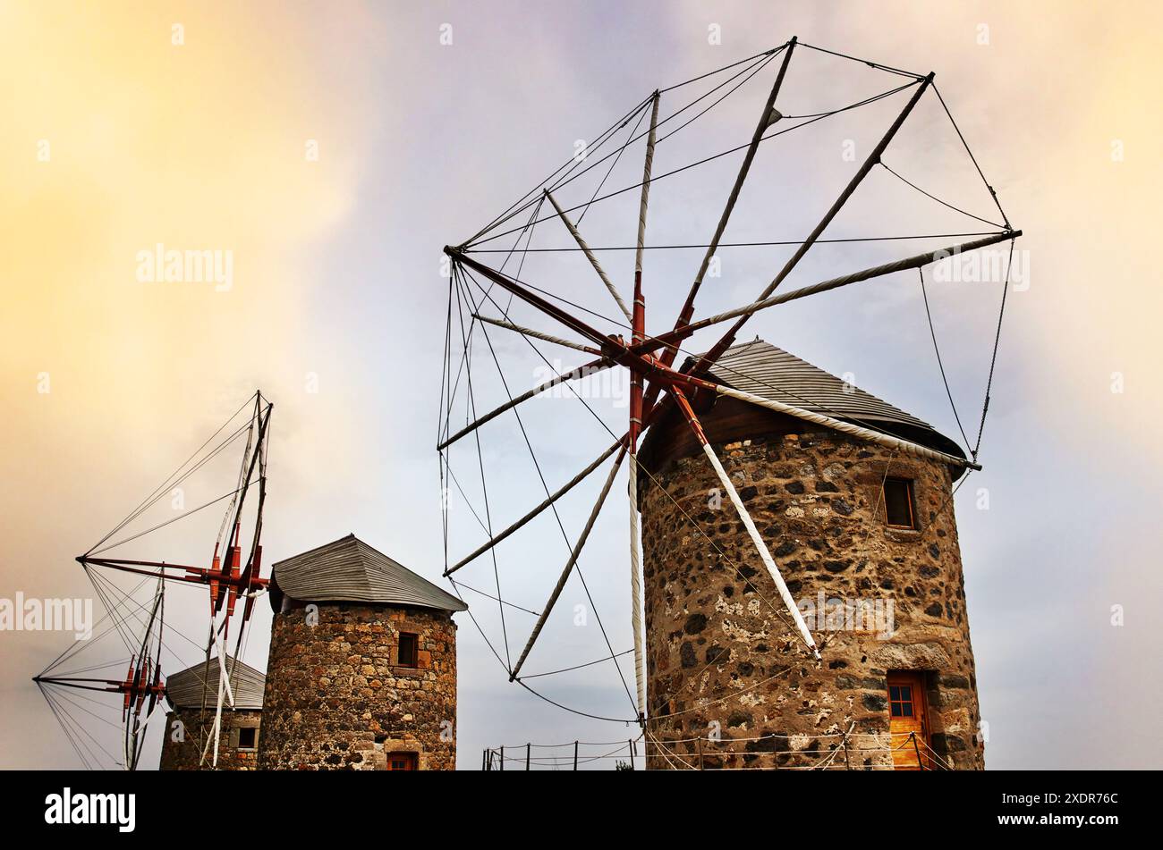 Windmills of Patmos, Chora, Patmos Island, Dodecanese, Greek Islands ...