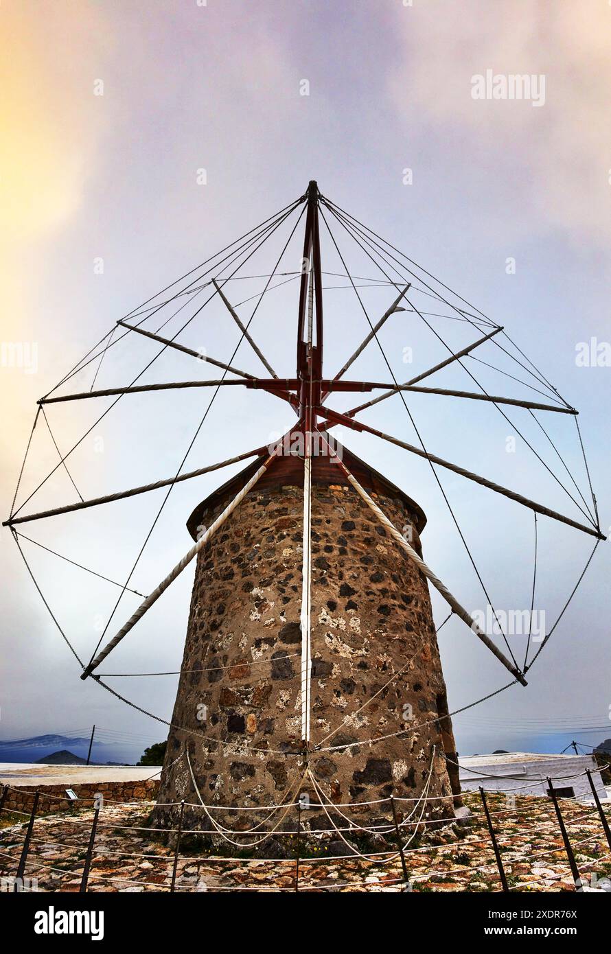 Windmill of Patmos, Chora, Patmos Island, Dodecanese, Greek Islands ...