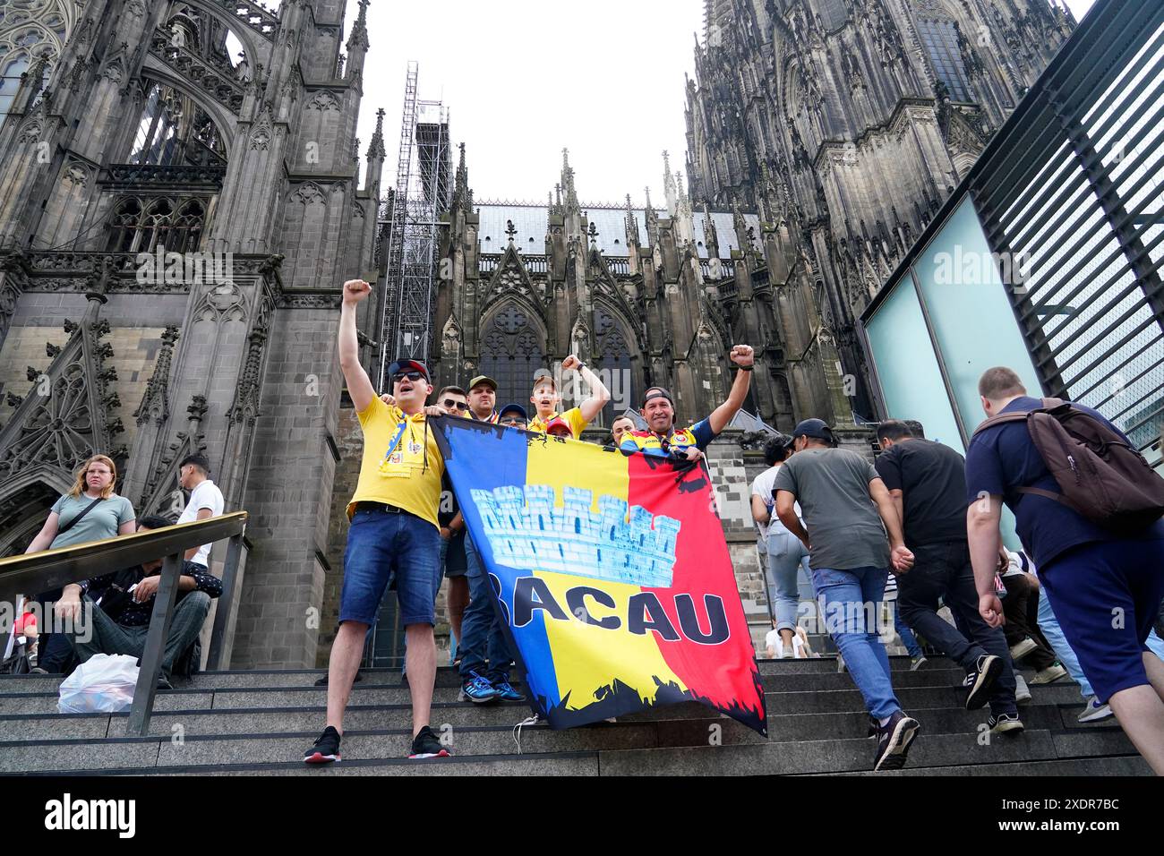 Romania fans in Colonia center during the UEFA Euro 2024 match between ...