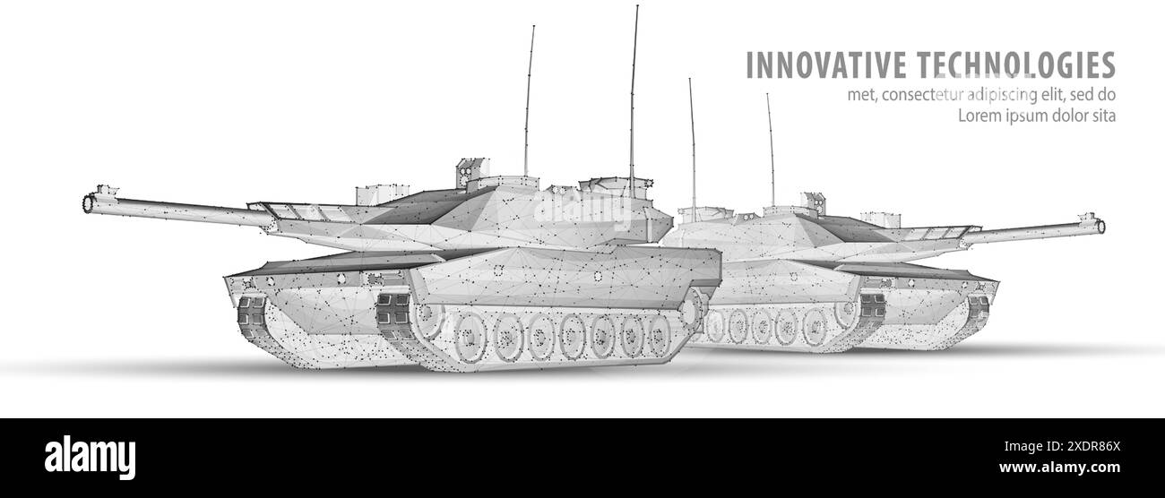 Modern tank on blue. Military technology, Autonomous weapons, Defence ...