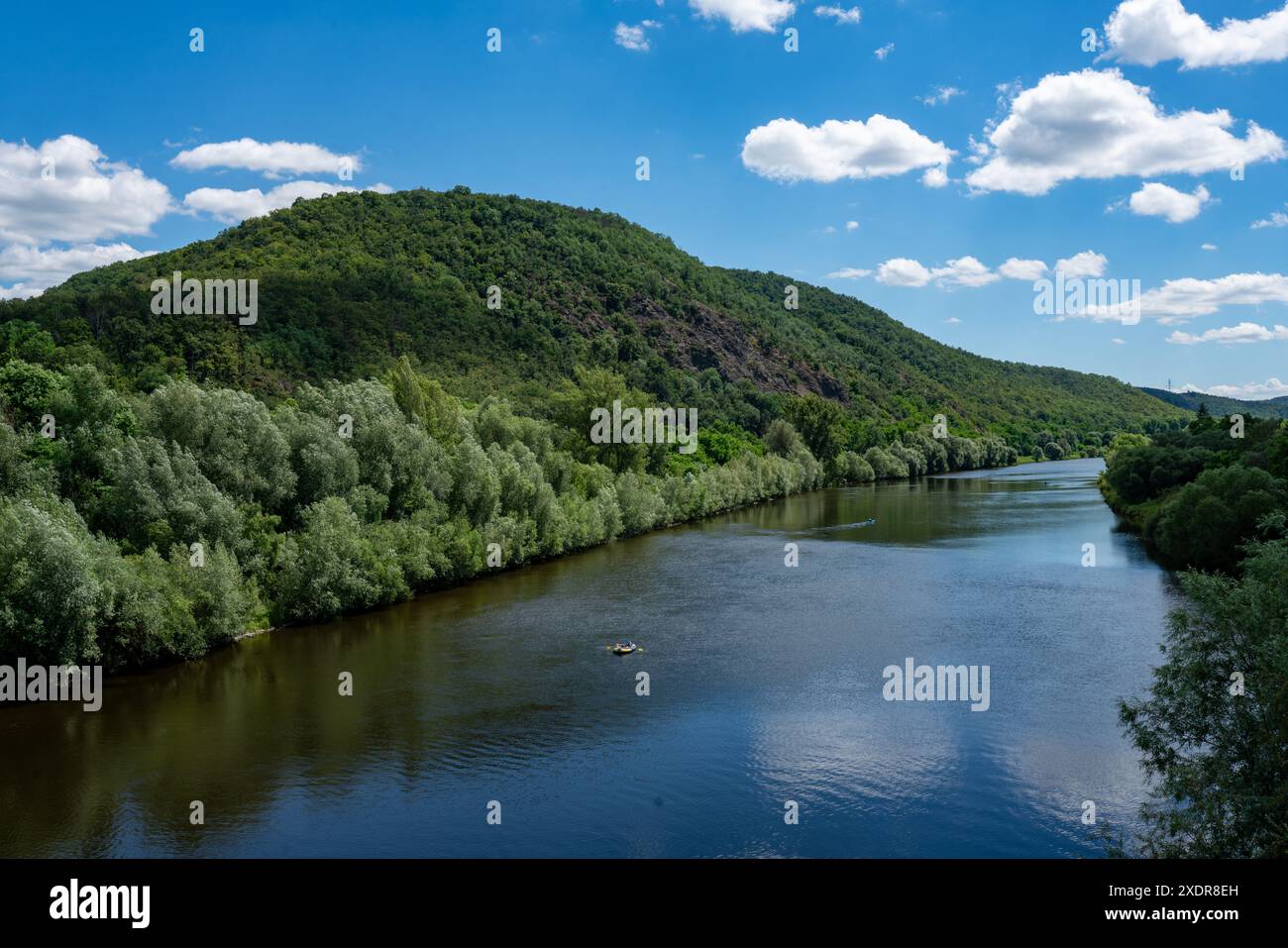 Závist hill with former Celtic oppidum, southern edge of Prague, on a ...