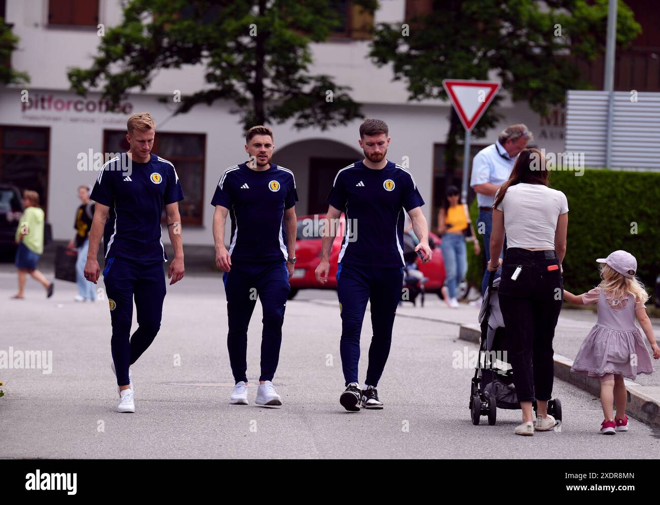 Scotland's Ross McCrorie, Anthony Ralston and James Forrest as the team ...